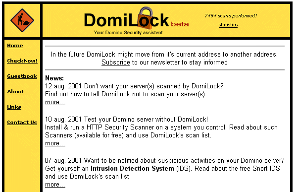 Check your server security with DomiLock :: DominoPower